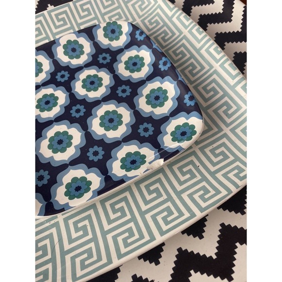 Jonathan Adler | Dining | Jonathan Adler Plate Square Blue Appetizer ...